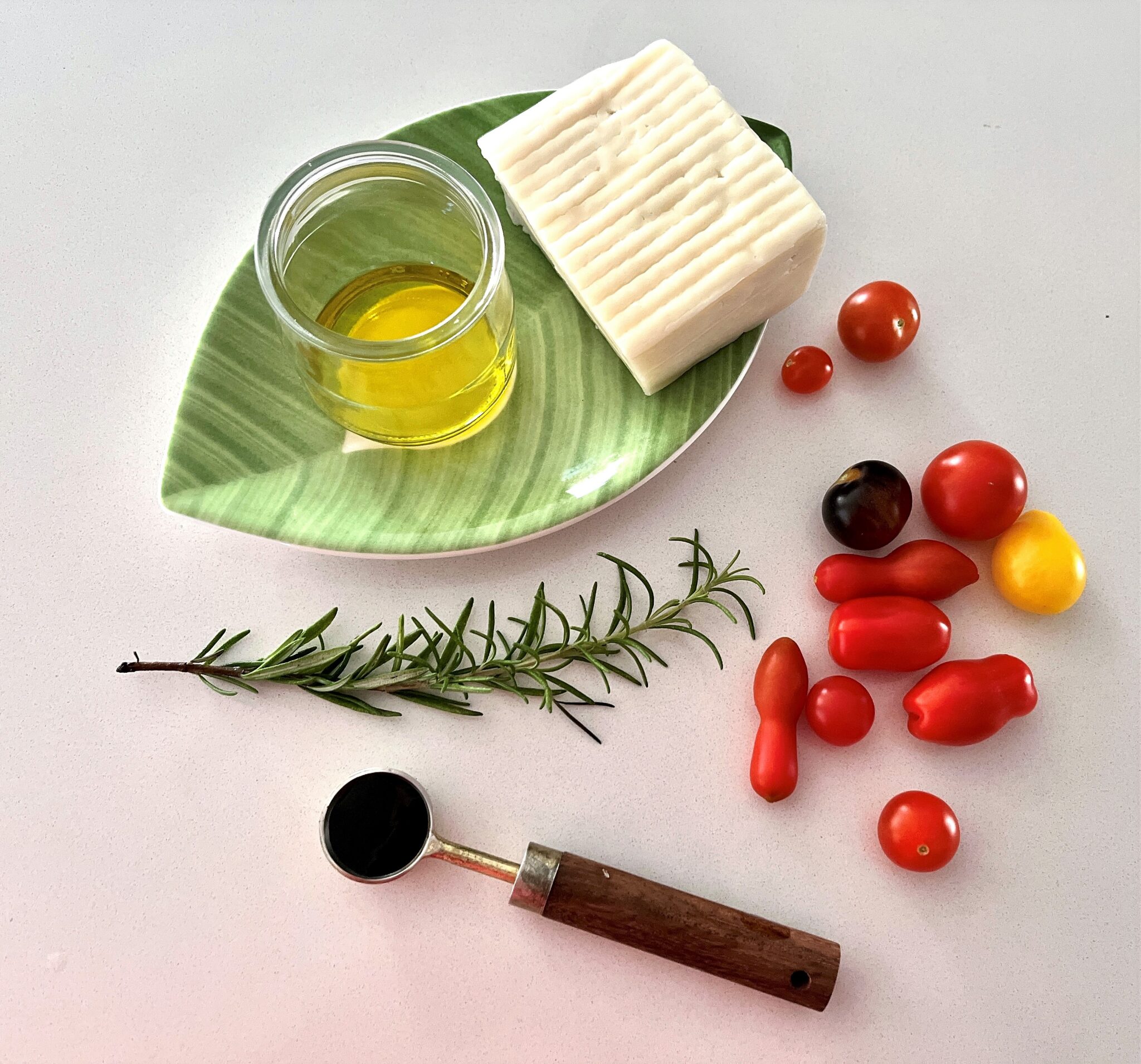 Simple Grilled Halloumi Cheese and Cherry Tomatoes Appetizer